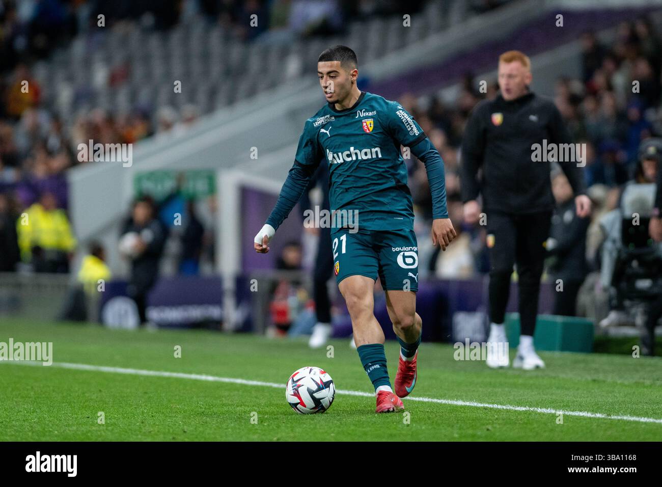 Anass Zaroury of Lens during the French championship Ligue 1 football ...