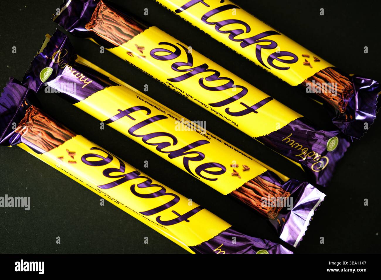 London UK, May 11 2025, Cadbury Milk Chocolate Flake Confectionery Bar ...
