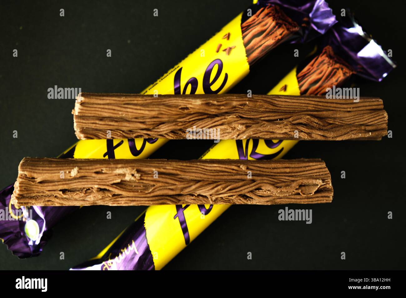 London UK, May 11 2025, Cadbury Milk Chocolate Flake Confectionery Bar ...