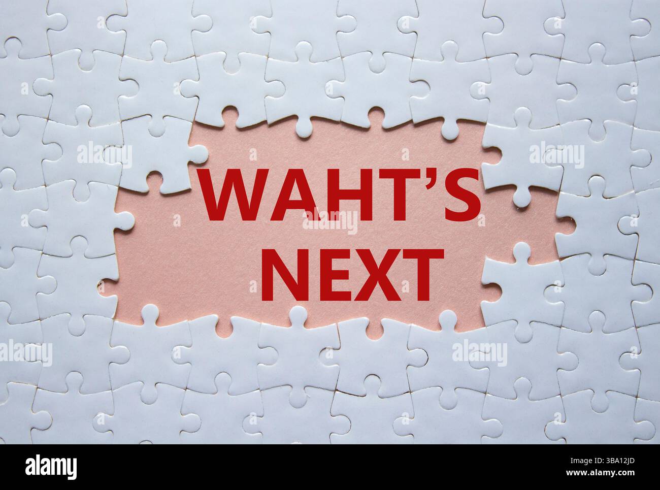 What is next symbol. Concept words What is next on white puzzle ...