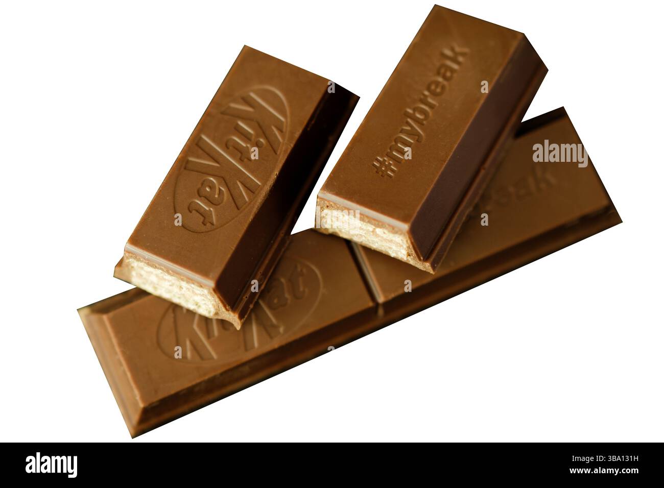 London UK, May 11 2025, Nestle Milk Chocolate Chunky KitKat Chocolate ...