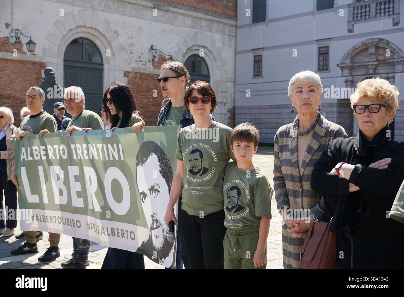 Alberto Trentini's mother, Armanda Colusso, (first from right) together ...