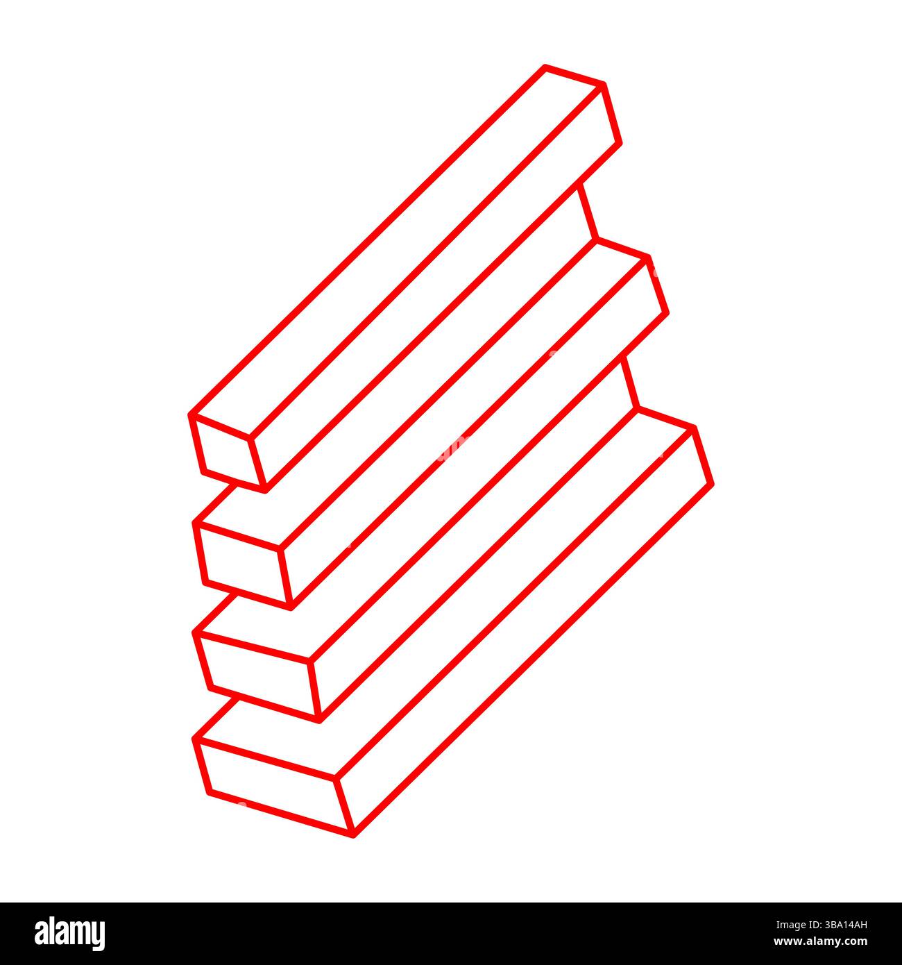 Impossible optical illusion shapes. Logo. Optical art object ...