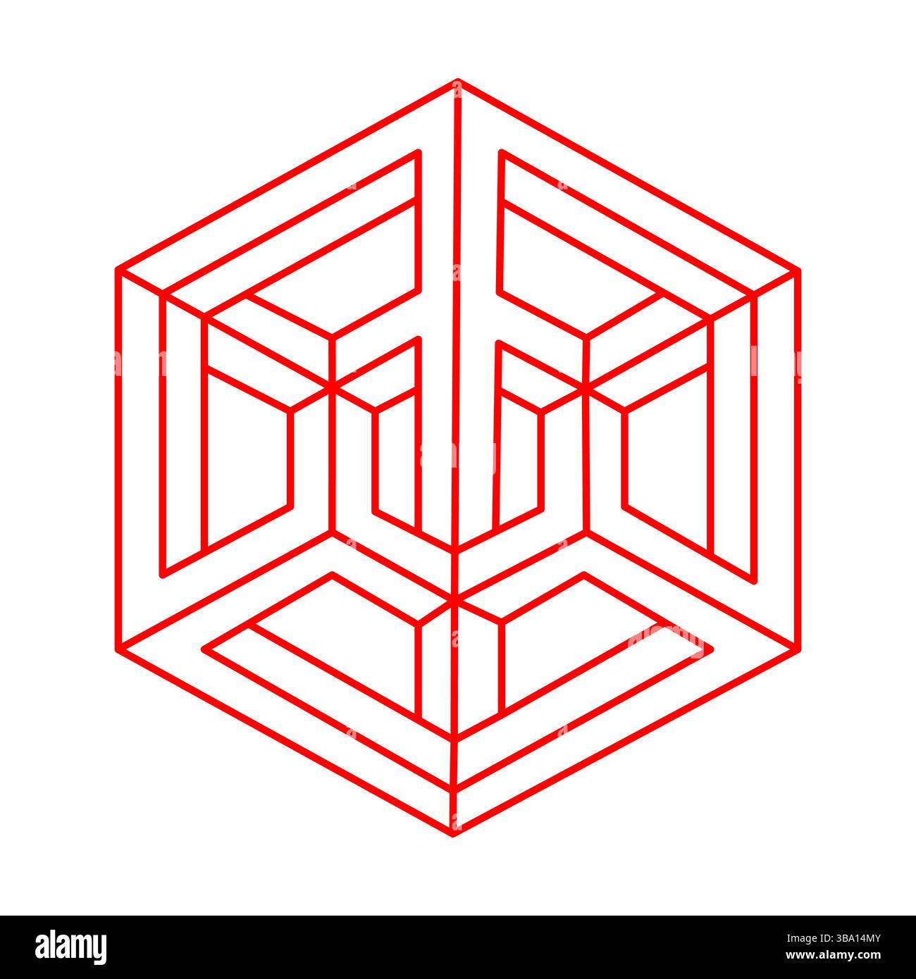 Impossible shapes logo design, optical illusion object. Geometry ...