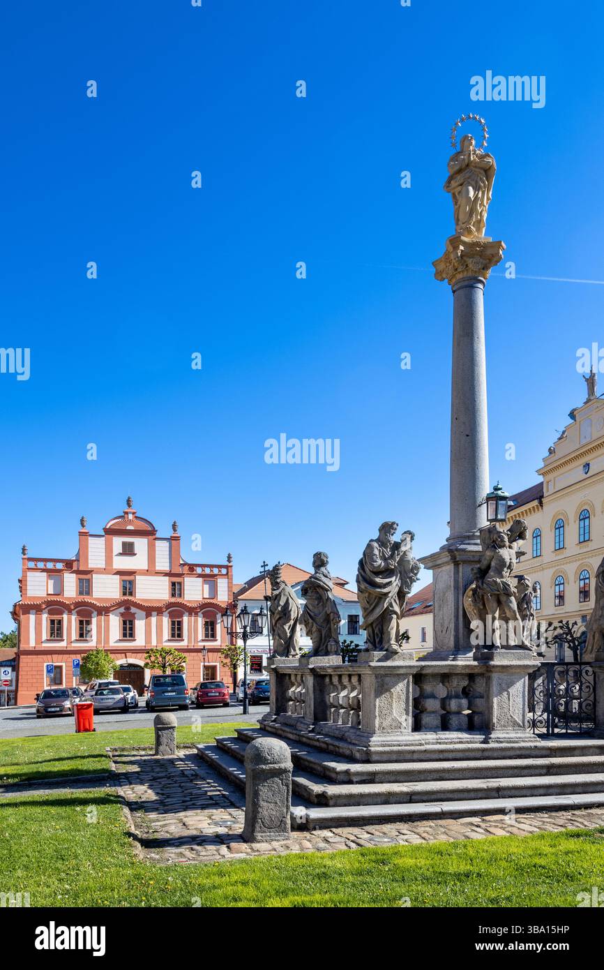 barokni morovy sloup, Alsovo namesti, Písek, Česká republika / baroque ...
