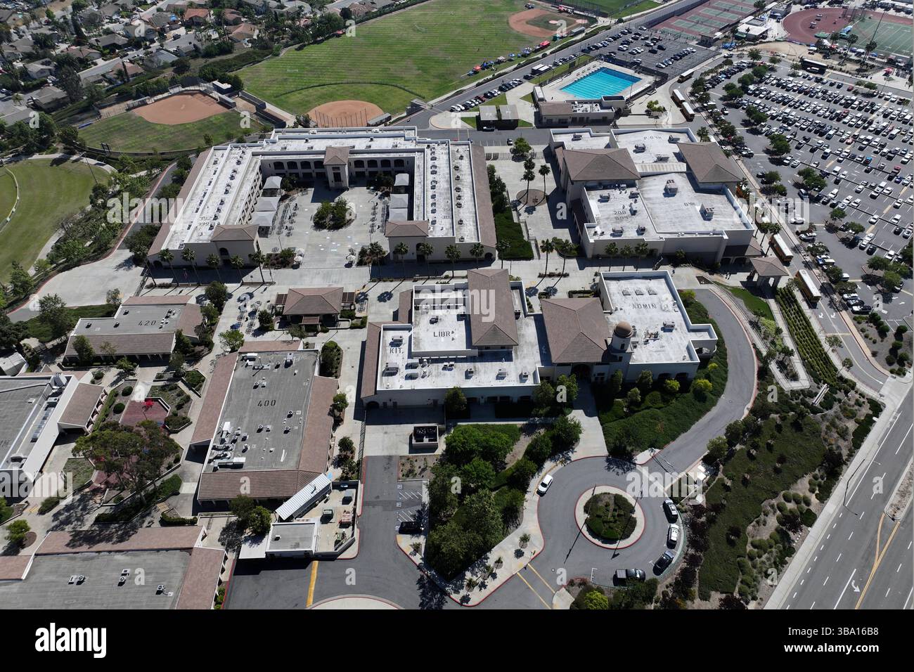 Yorba Linda, United States. 10th May, 2025. A general overall aerial ...