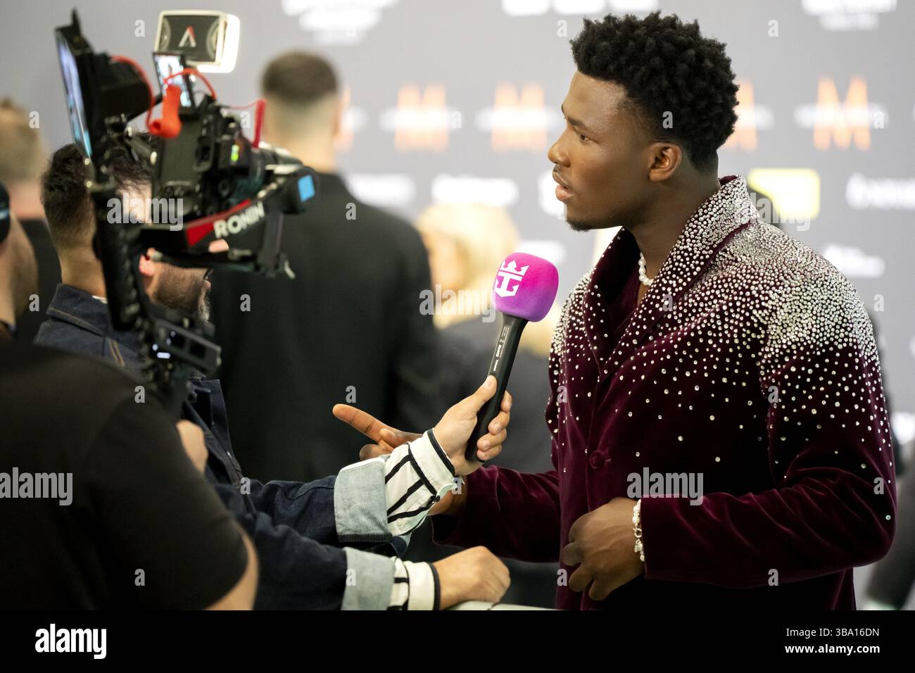 BASEL - Claude on the turquoise carpet during the opening ceremony of the Eurovision Song ...