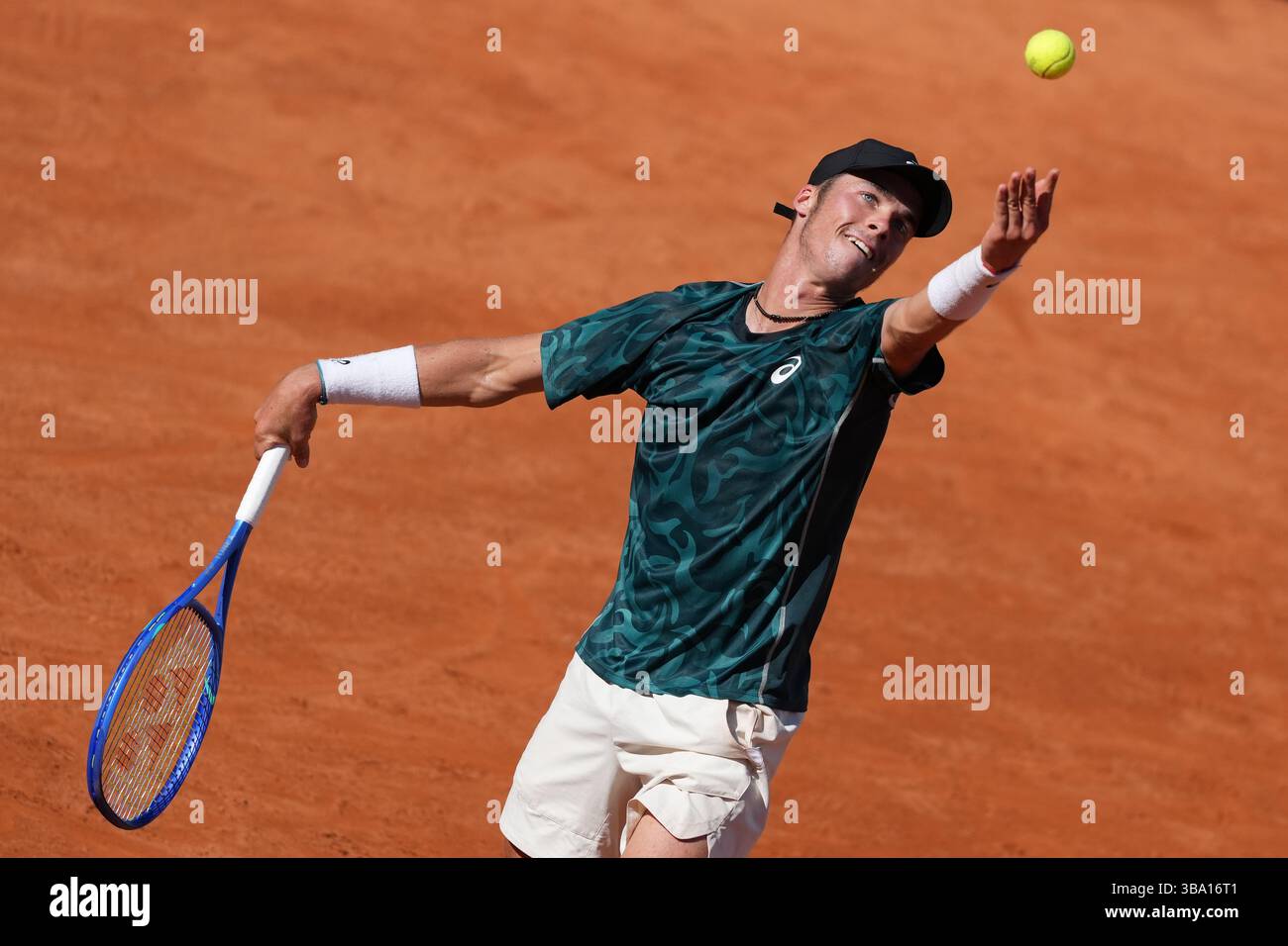 Vilius Gaubas of Lithuania during the match against Alexander Zverev of ...