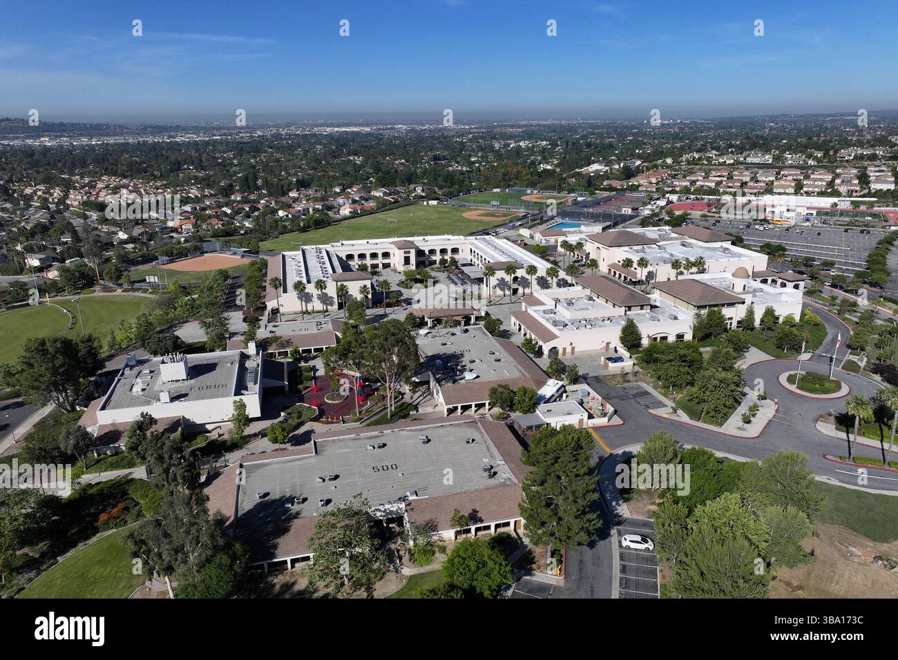 Yorba Linda, United States. 10th May, 2025. A general overall aerial ...