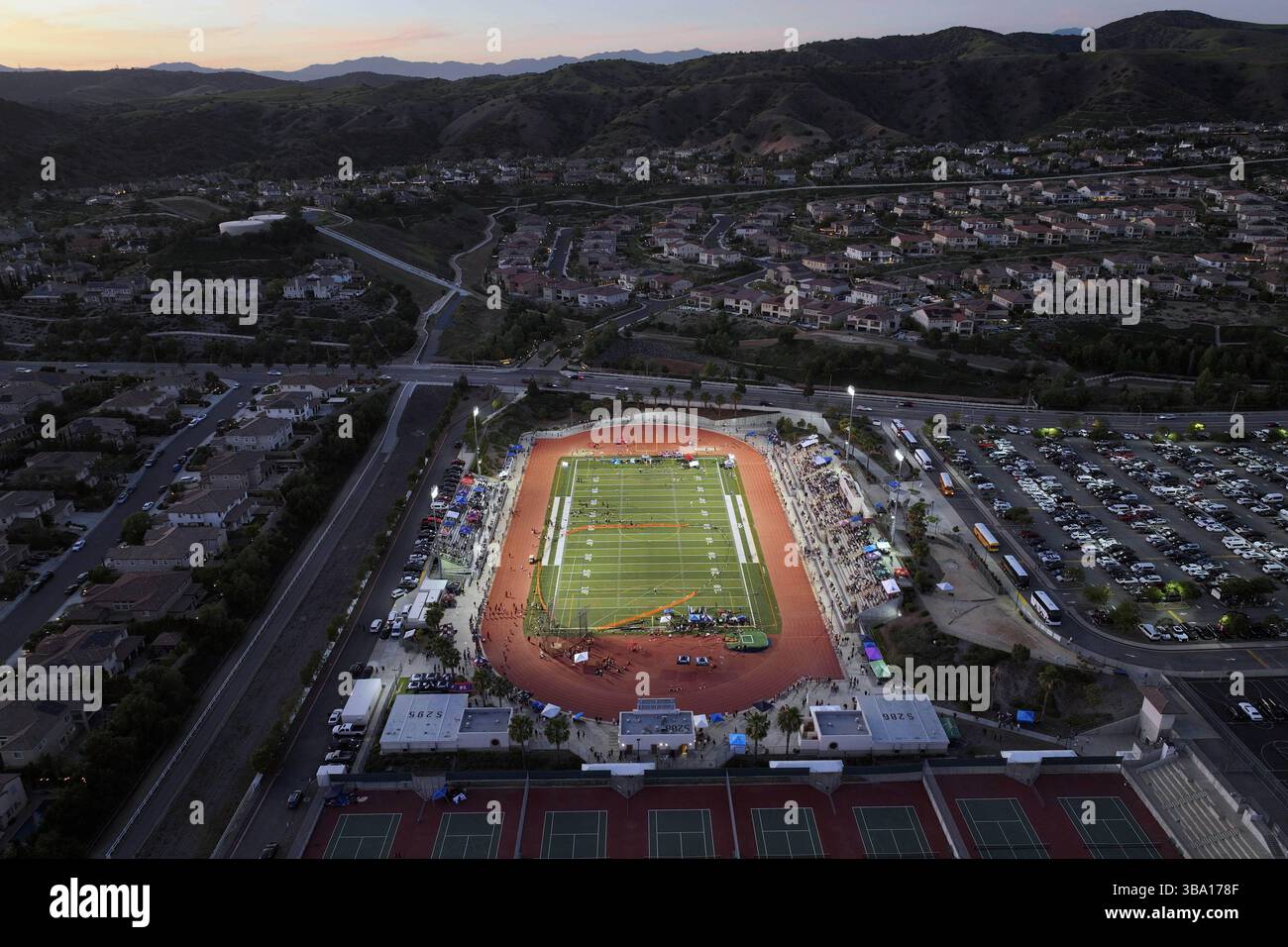Yorba Linda, United States. 10th May, 2025. A general overall aerial ...