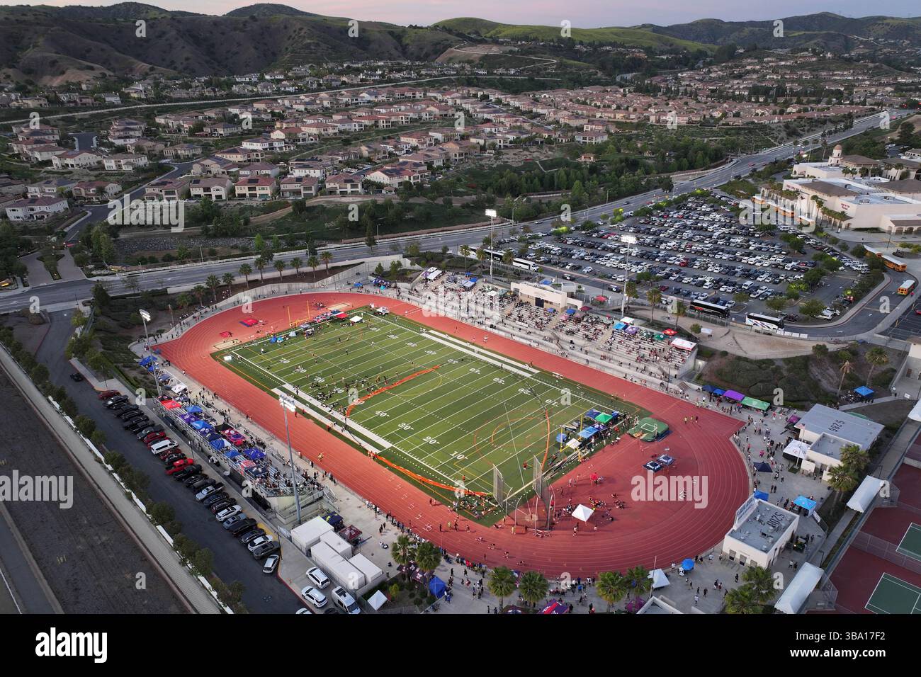 Yorba Linda, United States. 10th May, 2025. A general overall aerial ...