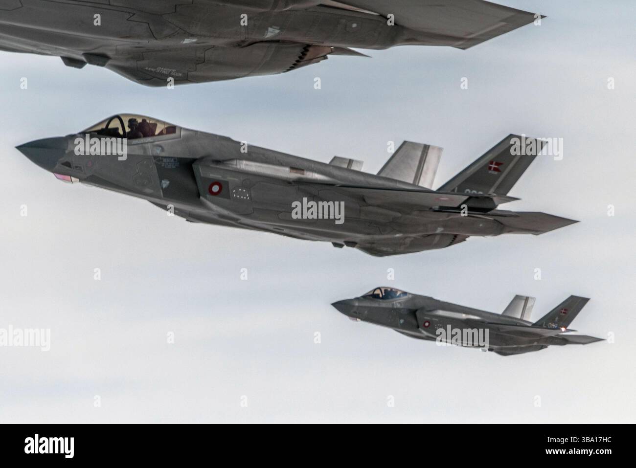 F-35 Lightning II fighters from the Royal Danish Air Force fly in ...