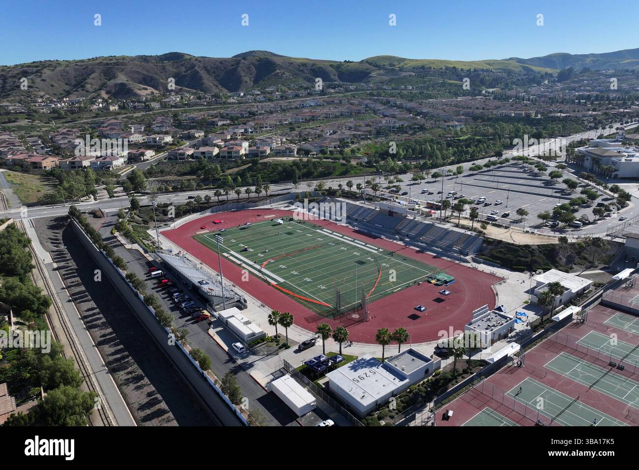 Yorba Linda, United States. 10th May, 2025. A general overall aerial ...