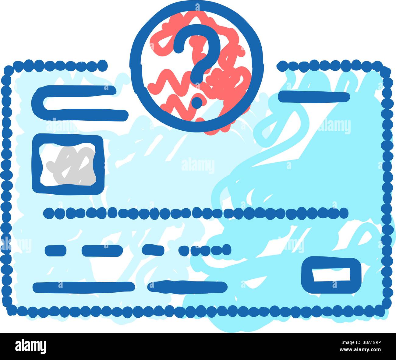 lost card bank payment icon doodle illustration Stock Vector Image ...