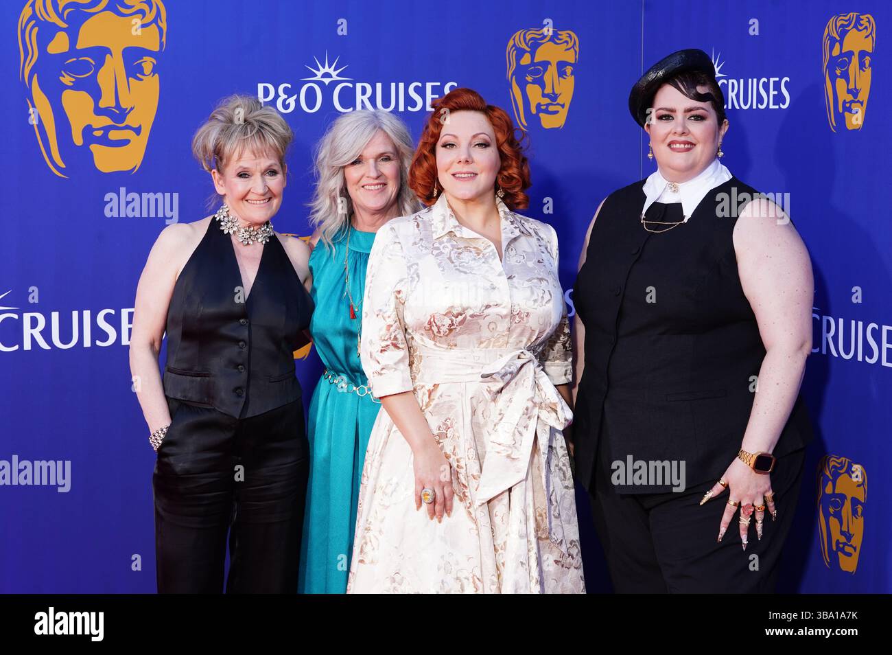 (Left to right) Lorraine Ashbourne, Siobhan Finneran, Sophie Willan and ...