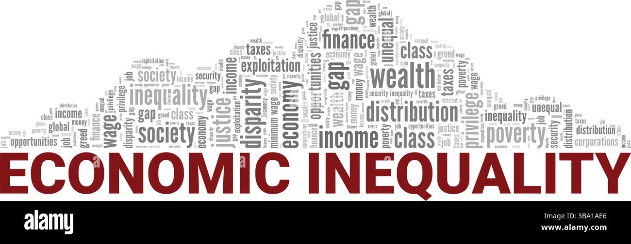 Economic Inequality word cloud conceptual design isolated on white ...