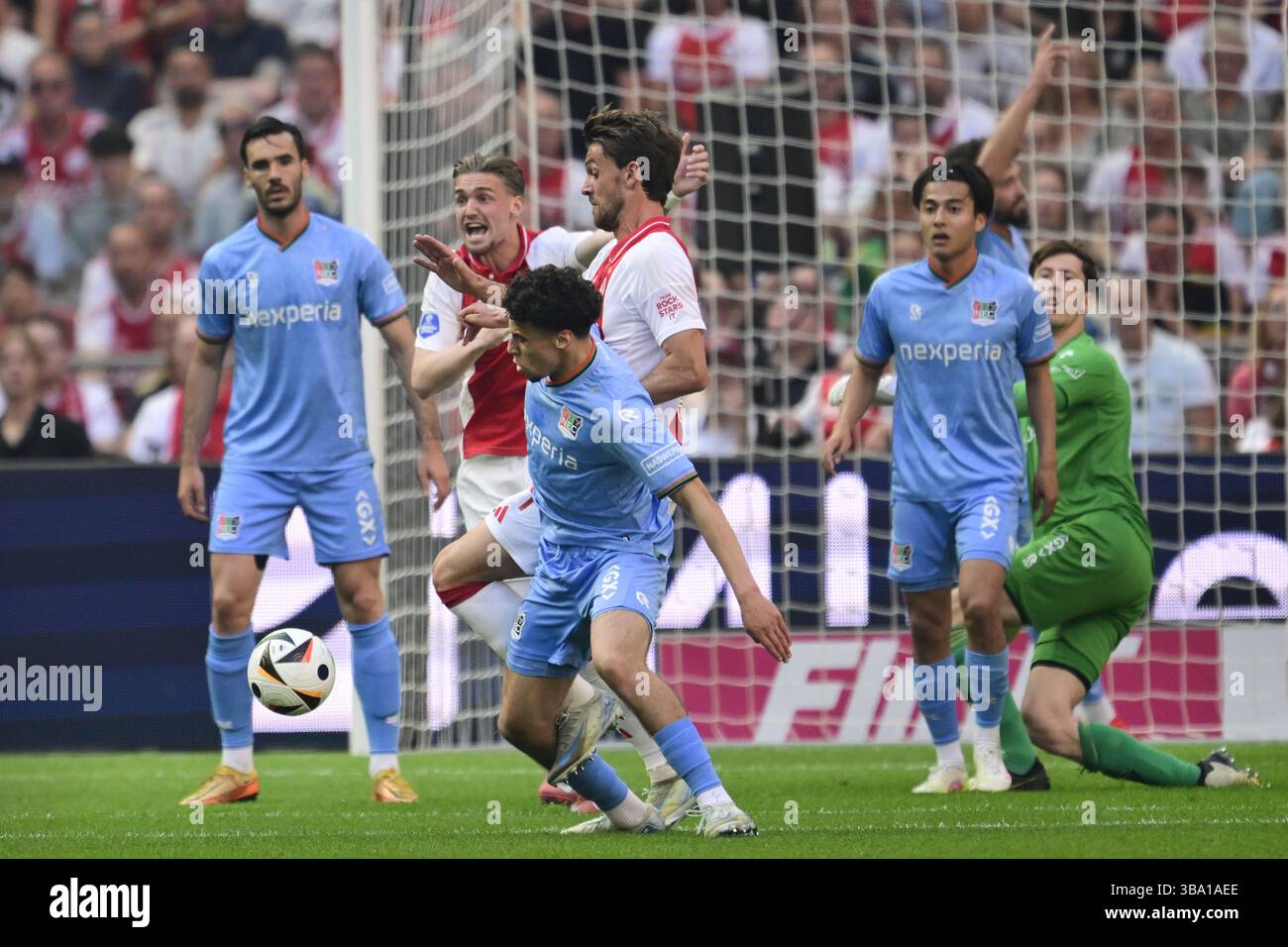 AMSTERDAM - Kenneth Taylor of Ajax appeals for hands during the Dutch ...