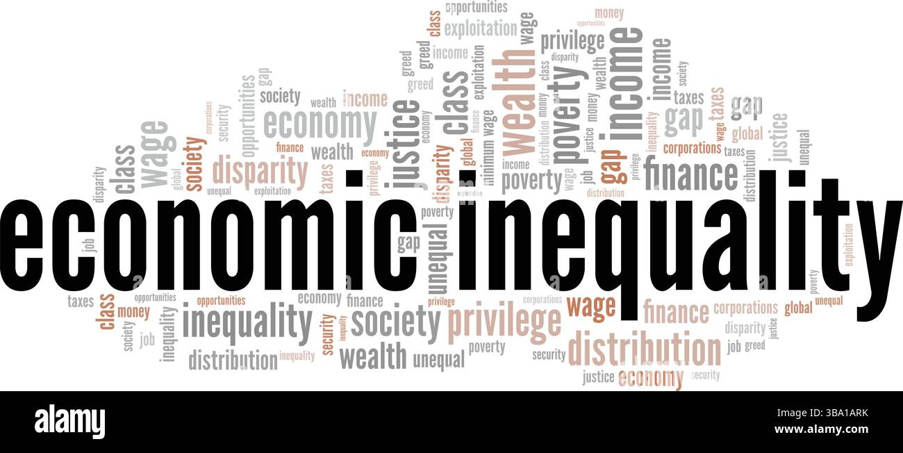 Economic Inequality word cloud conceptual design isolated on white ...