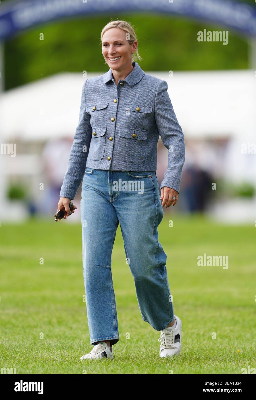 Zara Tindall on day five of the MARS Badminton Horse Trials 2025 at The ...