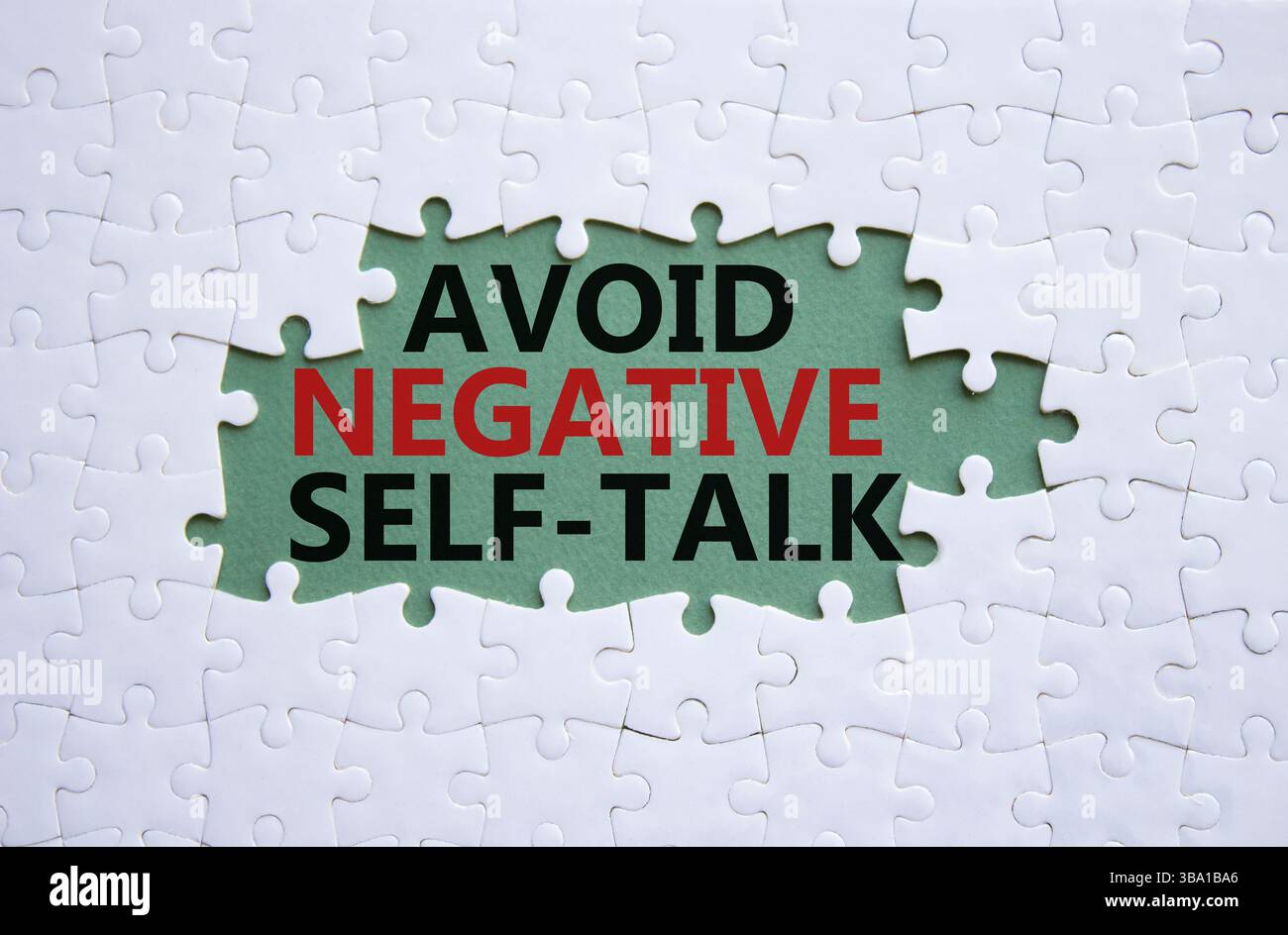 Avoid negative self-talk symbol. Concept words Avoid negative self-talk ...