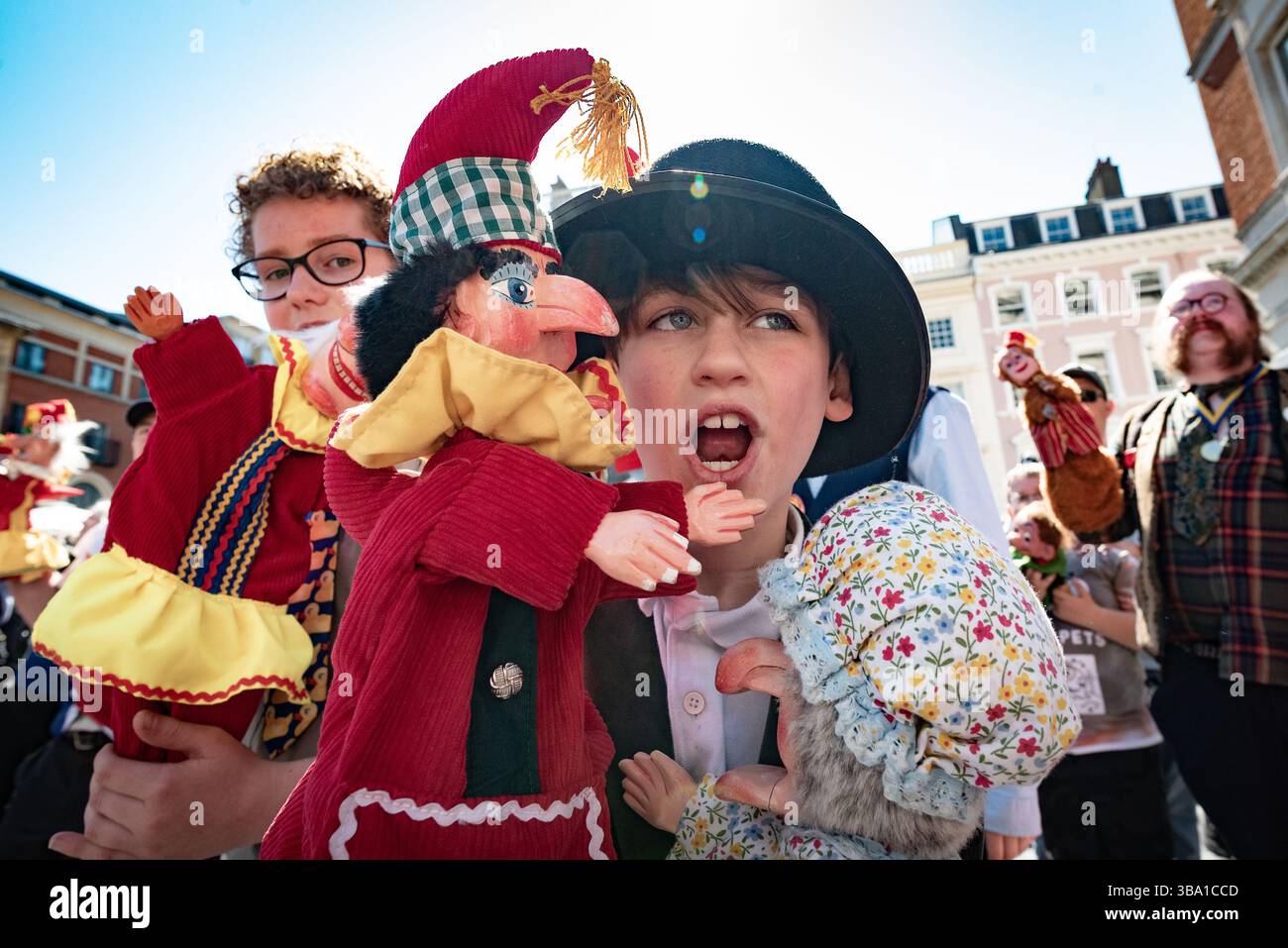 London, UK. 11 May, 2025. Puppeteers and fans of Punch and Judy gather ...
