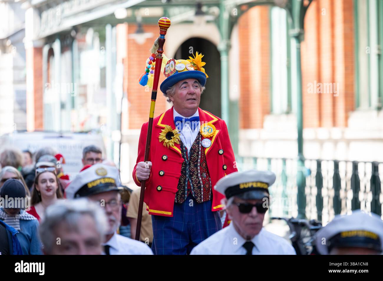 London, UK. 11 May, 2025. Puppeteers and fans of Punch and Judy gather ...