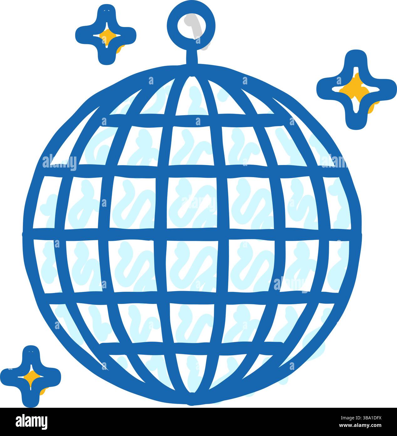 disco ball party icon doodle illustration Stock Vector Image & Art - Alamy