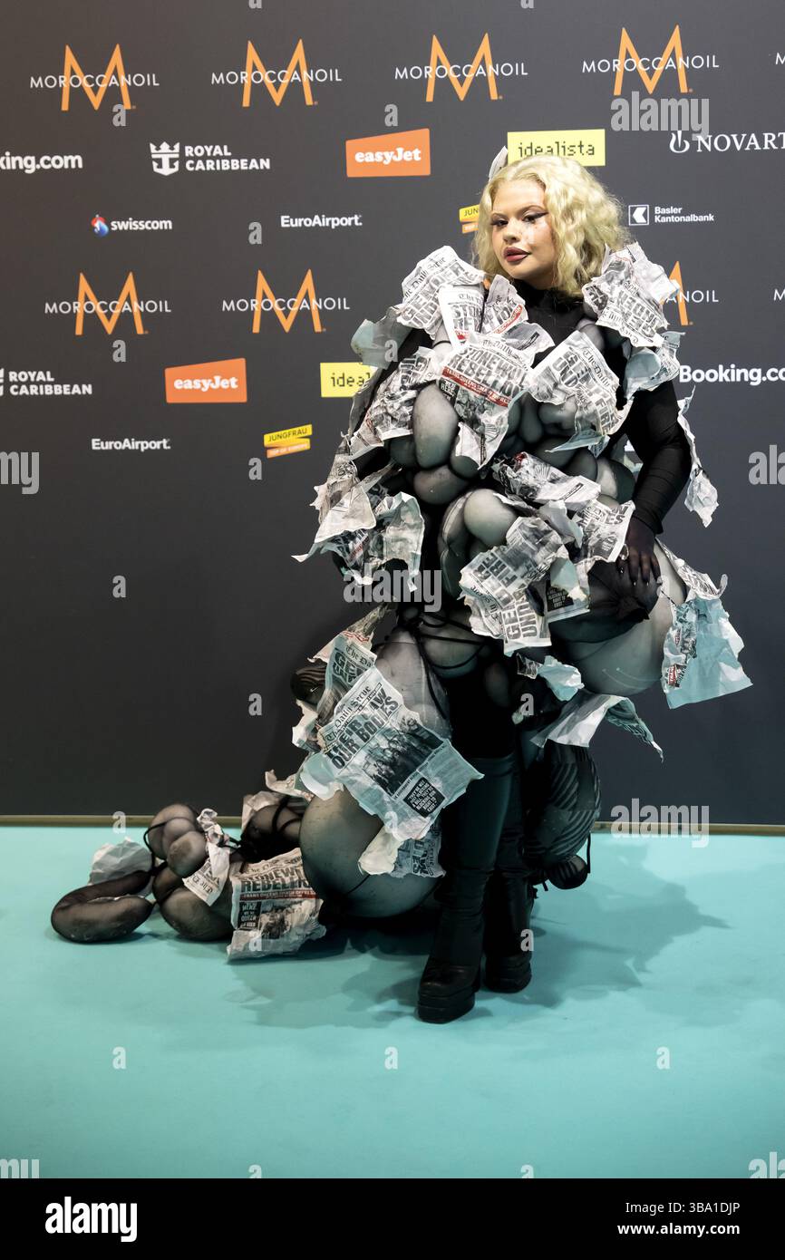 BASEL - Miriana Conte representing Malta, on the turquoise carpet ...