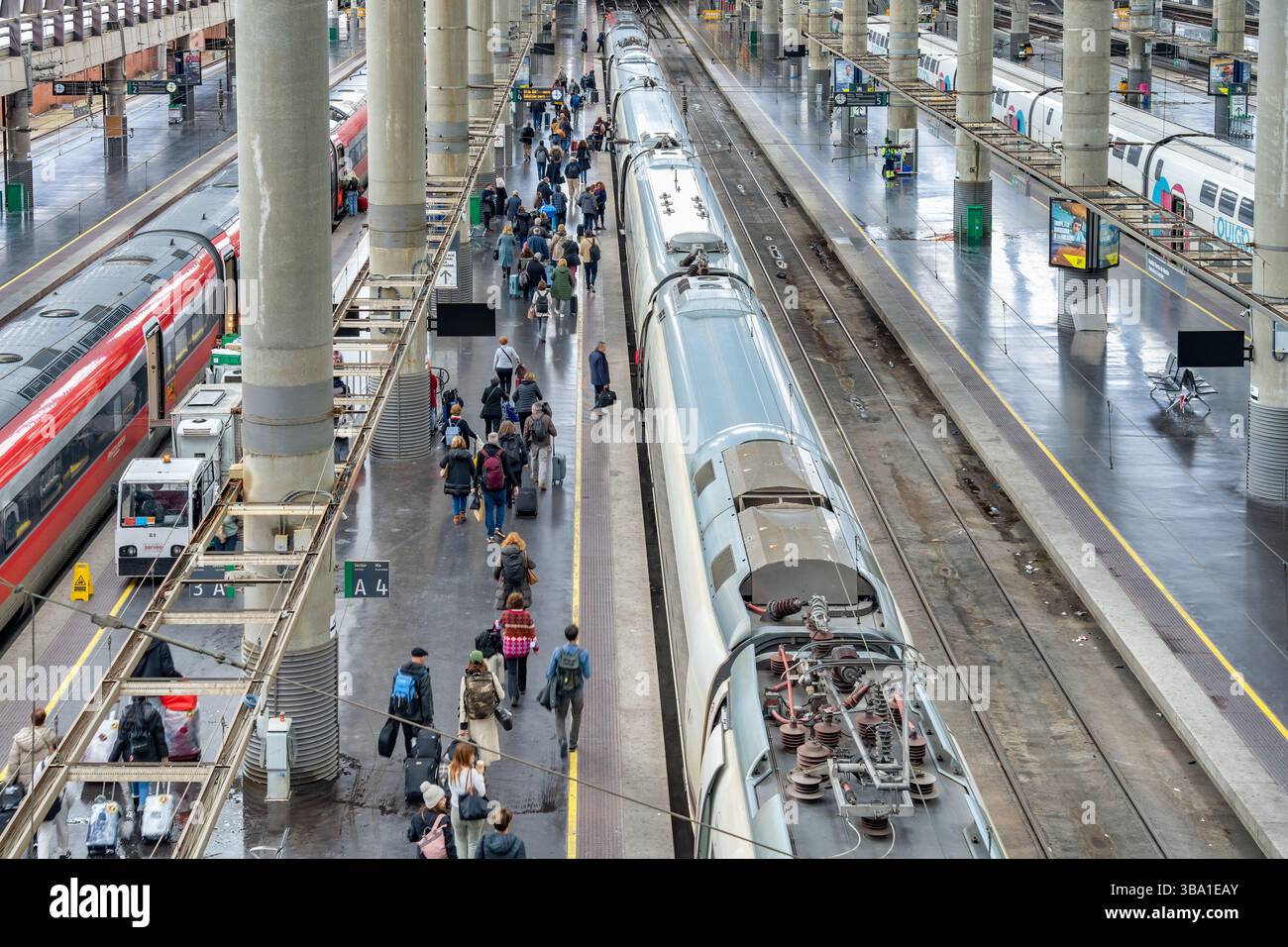Madrid, Spain - March 10, 2025: Busy day at Atocha Train Station ...