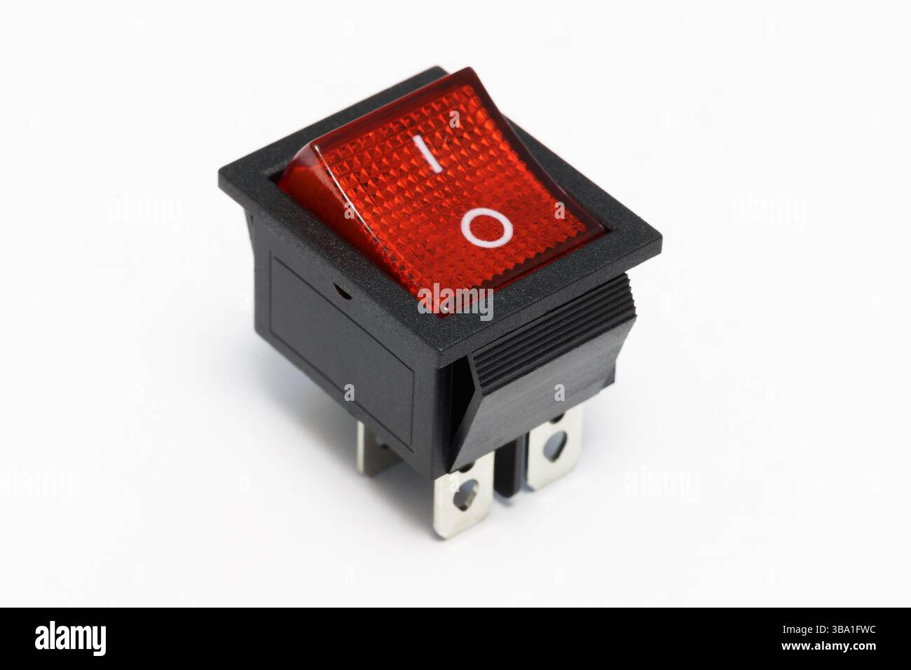 Key-type power switch close-up on a white background Stock Photo - Alamy