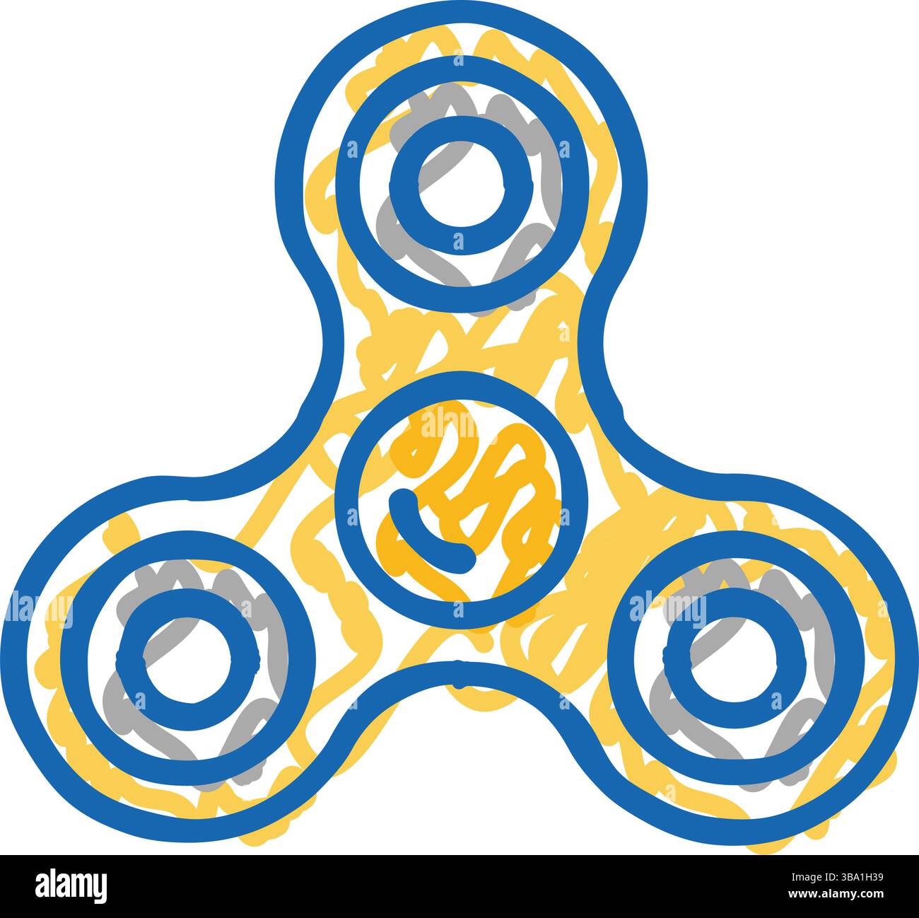 fidget spinner fidget toy icon doodle illustration Stock Vector Image ...