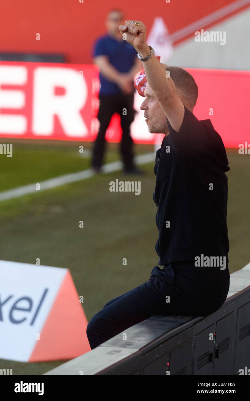 Munich, Germany. 11th May, 2025. Head coach Alexander Straus (FC Bayern ...