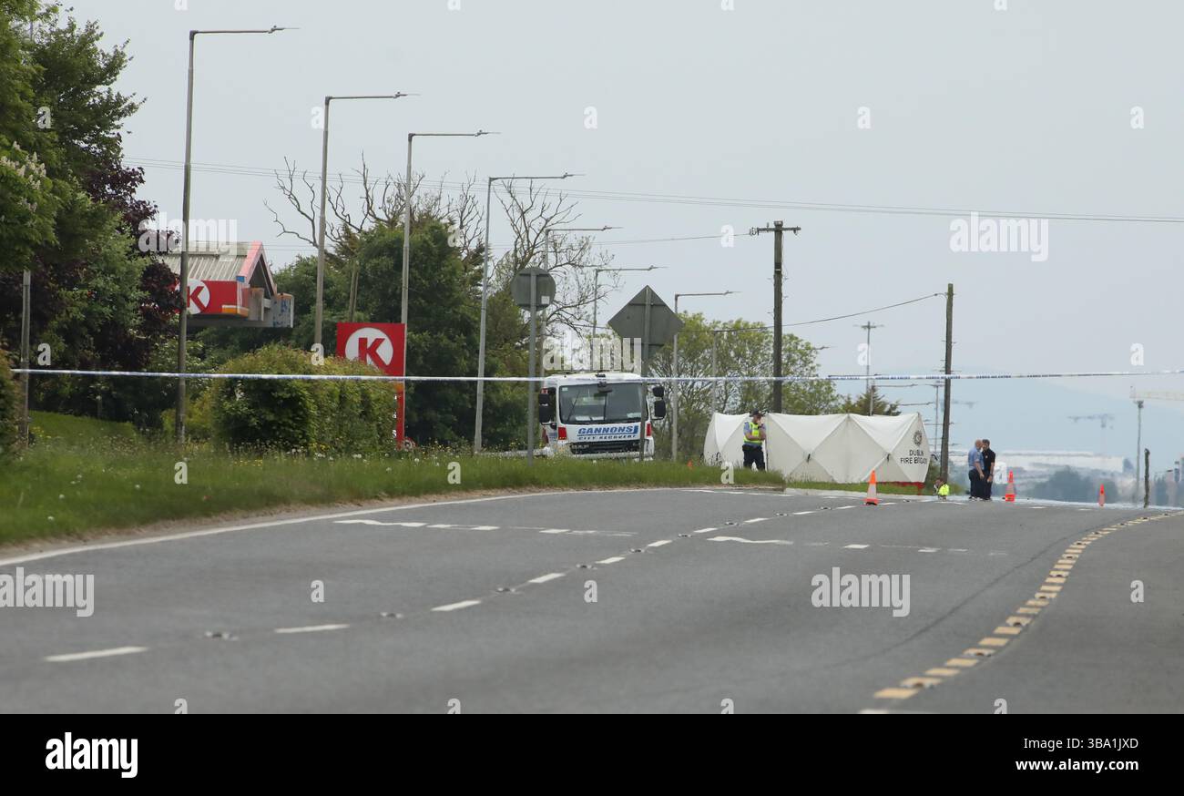 The scene on the R132 at Lanestown after Irish police officer Kevin ...