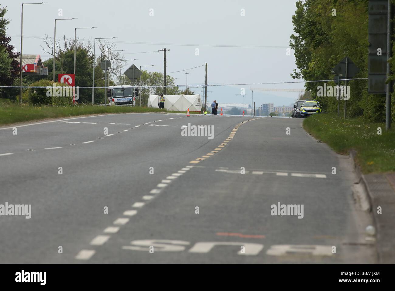 The scene on the R132 at Lanestown after Irish police officer Kevin ...