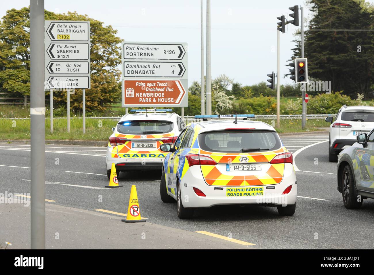 The scene on the R132 at Lanestown after Irish police officer Kevin ...