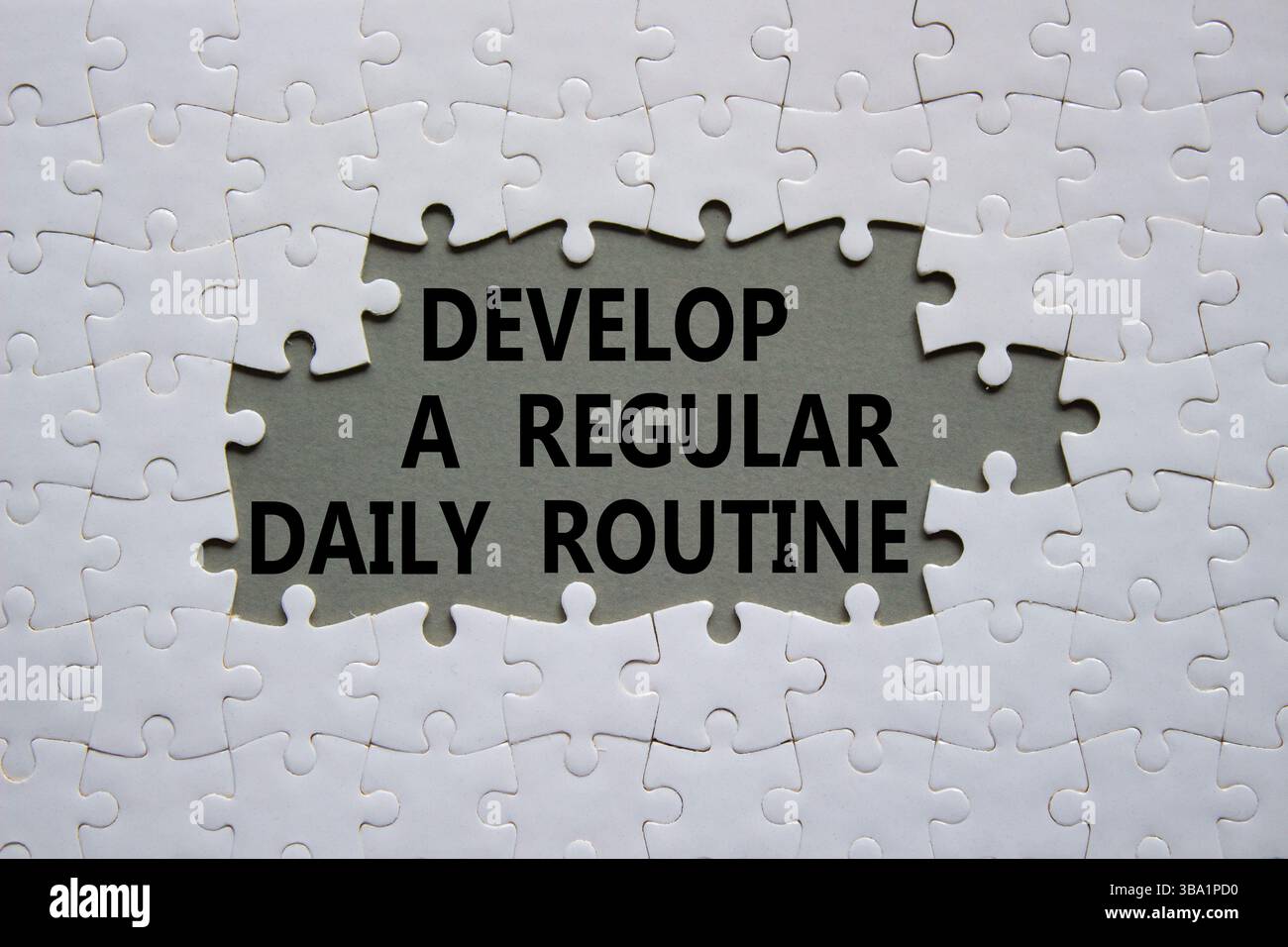 Daily routine symbol. Concept words Develop a regular daily routine on ...