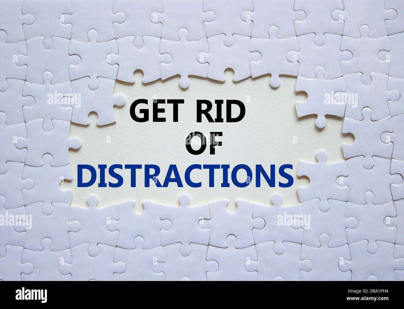 Distractions symbol. Concept word Get rid of Distractions on white ...