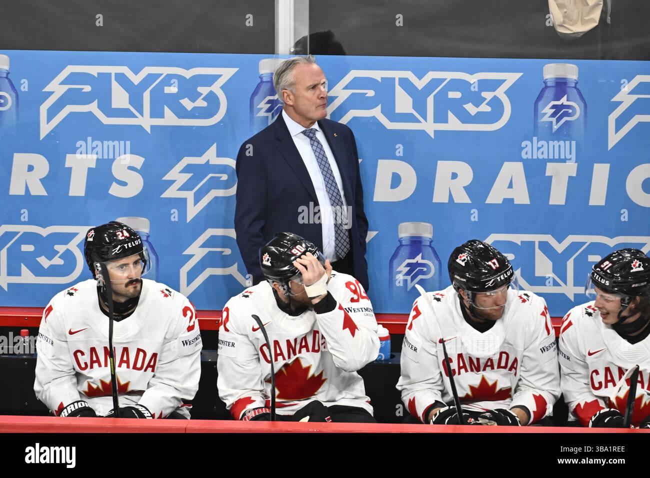 Canada's head coach Dean Evason watches during the IIHF Ice Hockey ...