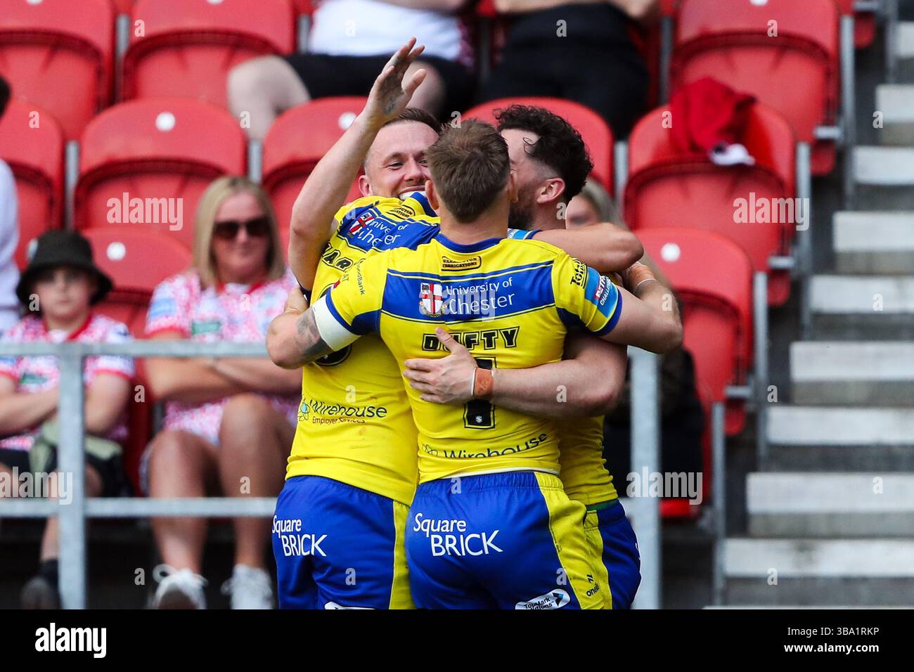 St Helens, UK. 11th May, 2025. Toby King of Warrington Wolves ...