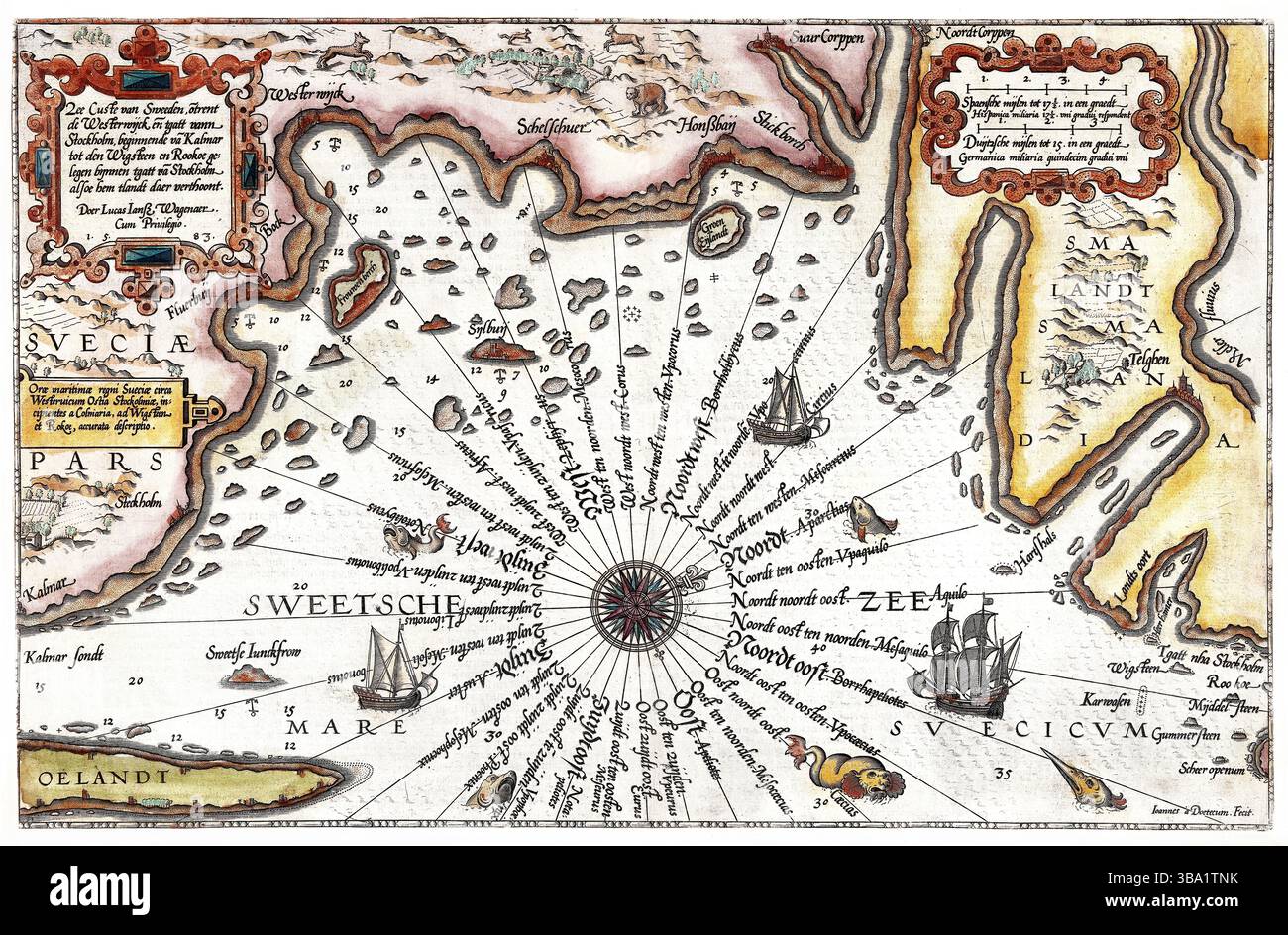 A beautifully crafted antique sea chart showcasing historical maritime ...