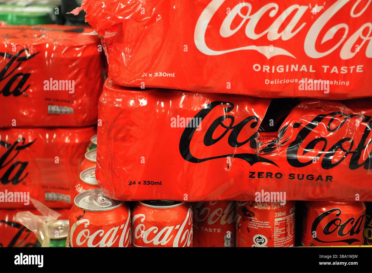 Copenhagen/ DenmarK/11 .MAY 2025/ Coca cola cans international labour ...