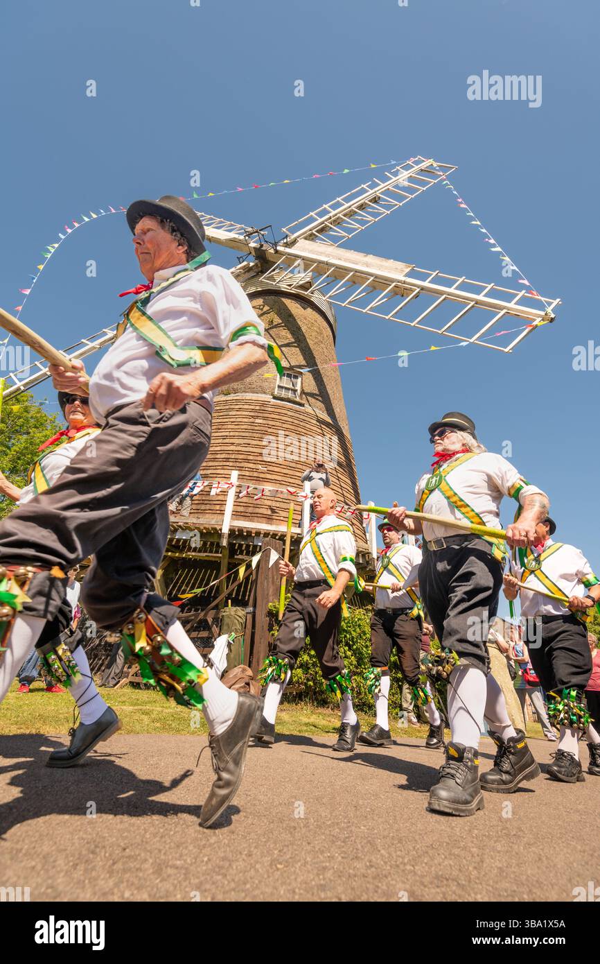 Polegate, East Sussex, UK. 11th May, 2025. The Longman Morris Dancers ...