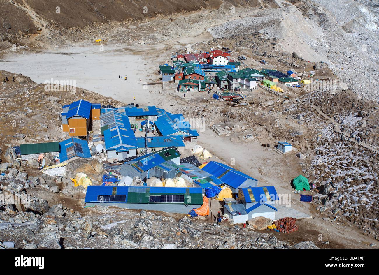 Gorak shep village, village near Mount Everest base camp and mount Kala ...