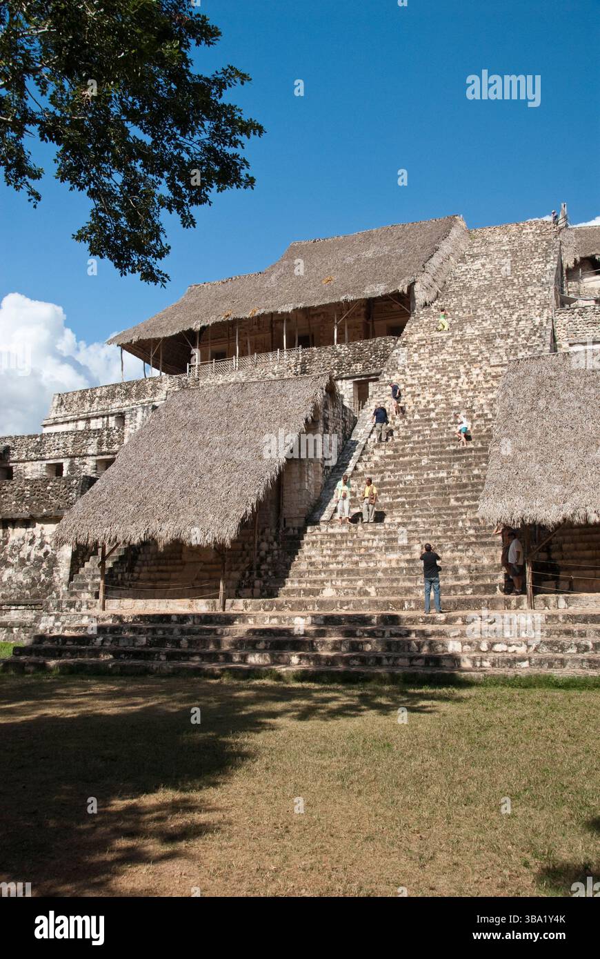 The Acropolis, at the Mayan archaeological site of Ek' Balam, was the ...