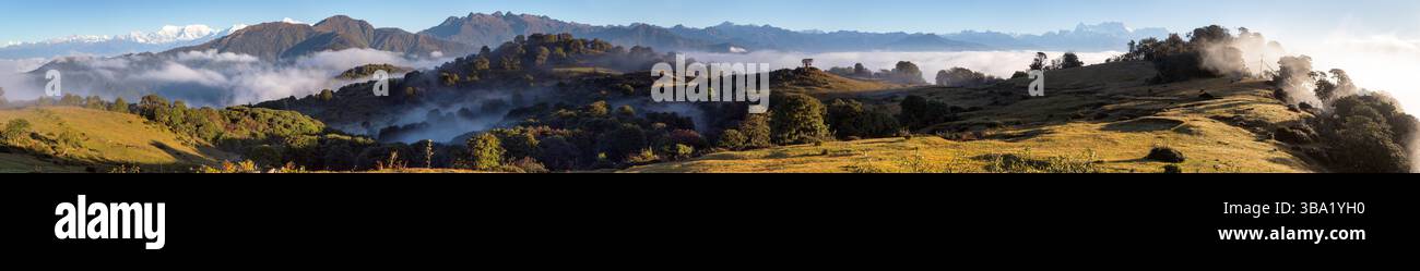 Himalaya, beautiful view from the foothills of the Himalayas to the ...