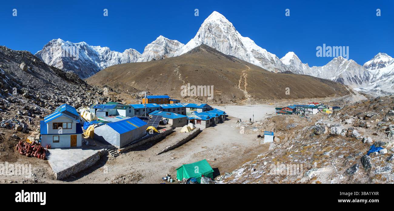 Gorak shep village, village near Mount Everest base camp and mount Kala ...
