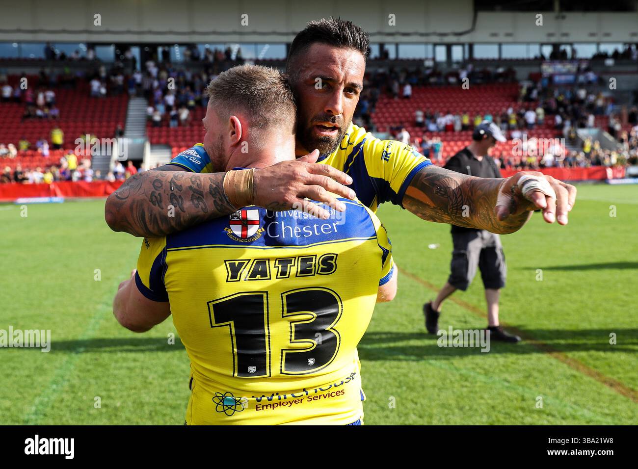 St Helens, UK. 11th May, 2025. Paul Vaughan of Warrington Wolves and ...