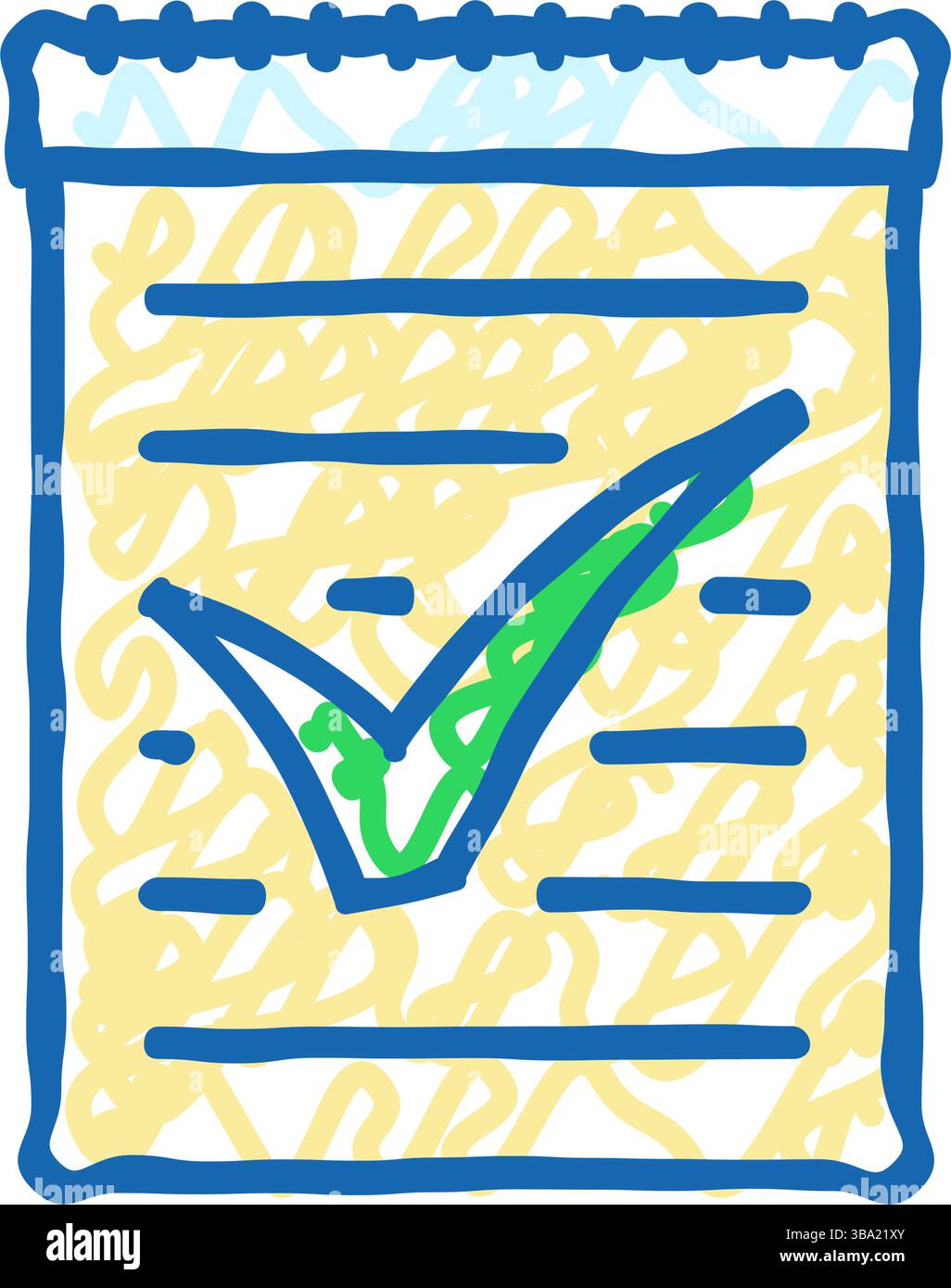 notepad check mark icon doodle illustration Stock Vector Image & Art ...