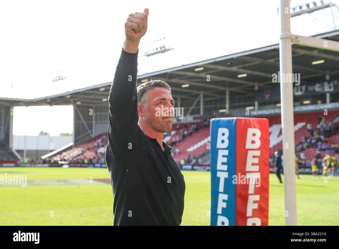 St Helens, UK. 11th May, 2025. Sam Burgess Head Coach of Warrington ...