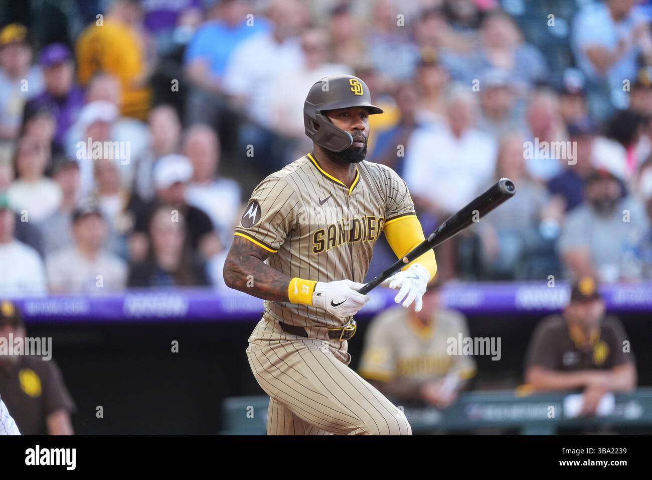 San Diego Padres left fielder Jason Heyward (22) in the fourth inning ...